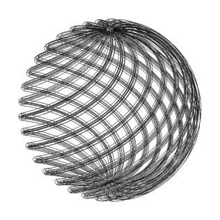 Wireframe Shape Geometric Twisted Sphere D Printing Model Threeding
