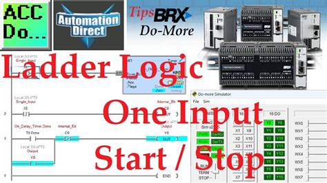 Ladder Logic One Input Start Stop YouTube