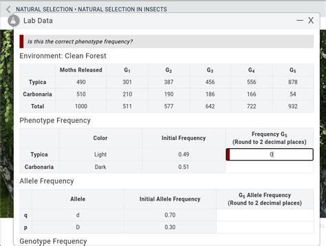 Solved Natural Selection ﻿natural Selection In Insectslab