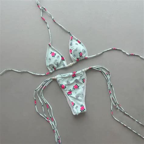 Sweet Floral Strings Micro Bikini Sunset And Swim
