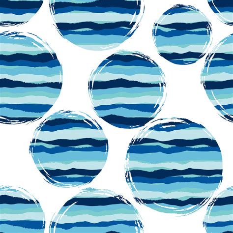 Vector Sea Seamless Pattern With Hand Drawn Textures Modern Abstract