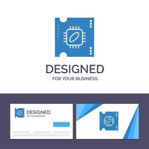 Creative Business Card And Logo Template Cpu Microchip Processor Processor Chip Vector