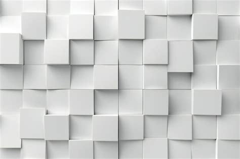 Abstract White Cubes Pattern In Geometric Design Premium Ai Generated