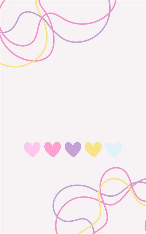 Cute Wallpaper With Hearts And Lines