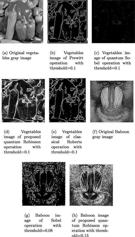 Image Edgde Extraction Simulation Results Of Vegetables And Baboon