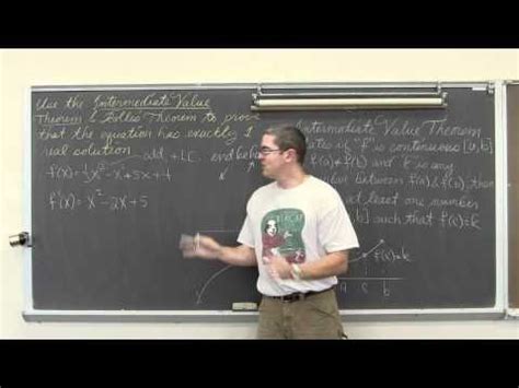 Application Of Rolle S Theorem With Intermediate Value Theorem Rolle S Theorem Ap Calculus Ab