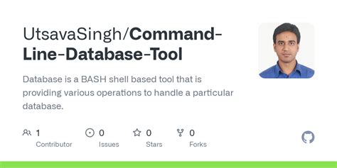 Github Utsavasingh Command Line Database Tool Database Is A Bash Shell Based Tool That Is