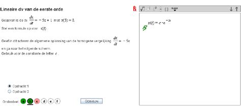 screenshot of a guided exercise applet about differential equations download scientific diagram