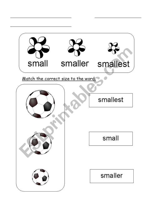 Small Smaller Smallest Worksheets For Kindergarten