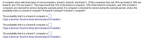 solved a computer store sells three types of microcomputers