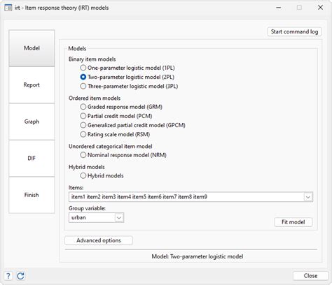 Multiple Group Irt Models Stata