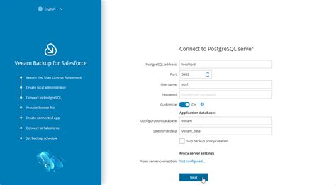 Step 3 Connect To Postgresql Veeam Backup For Salesforce User Guide