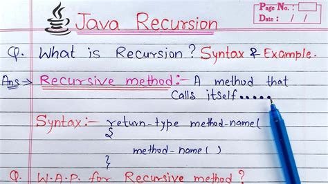 Recursion In Java Hindi Learn Coding Youtube