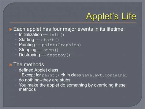 Applet Life Cycle Pptx