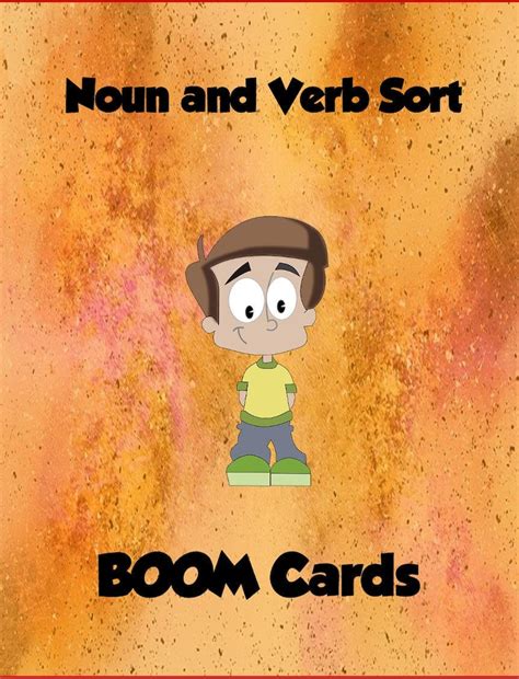 Noun Verb Drag And Drop Sort Boom Cards Etsy