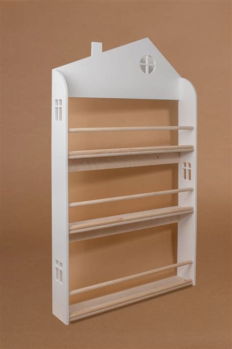 полка домик для книг монтессори настенная