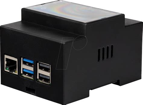 Rpi5 Case Din2 Housing For Raspberry Pi 5 Top Hat Rail Black Trans At Reichelt Elektronik