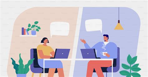 재택근무 가상 회의 온라인 회의 집에서 노트북과 컴퓨터로 작업하는 젊은이들 격리된 집에 있는 사람들 플랫 스타일 벡터 그림 벡터 Unsplash의 사무실 이미지