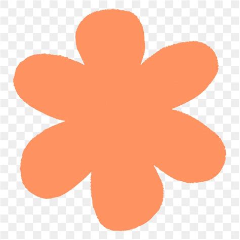 Orange Flower Png Sticker Blob Premium PNG Sticker Rawpixel