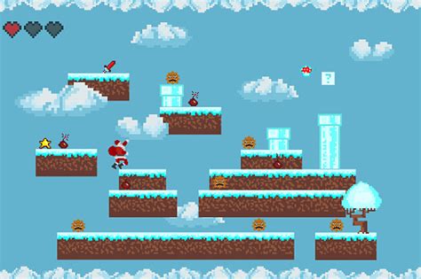 컴퓨터 픽셀 게임 인터페이스 산타 클로스 캐릭터 8 비트 보기 비디오 게임에서 영웅 전투 눈이 있는 픽셀 겨울 비디오 게임에 대한 스톡 벡터 아트 및 기타 이미지 Istock