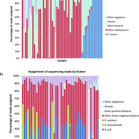 Assignment Of Reads By Kraken Metagenomics Analysis A Gram Positive Download Scientific