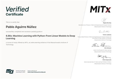 Pablo Aguirre On Linkedin Machinelearning Mit Edx