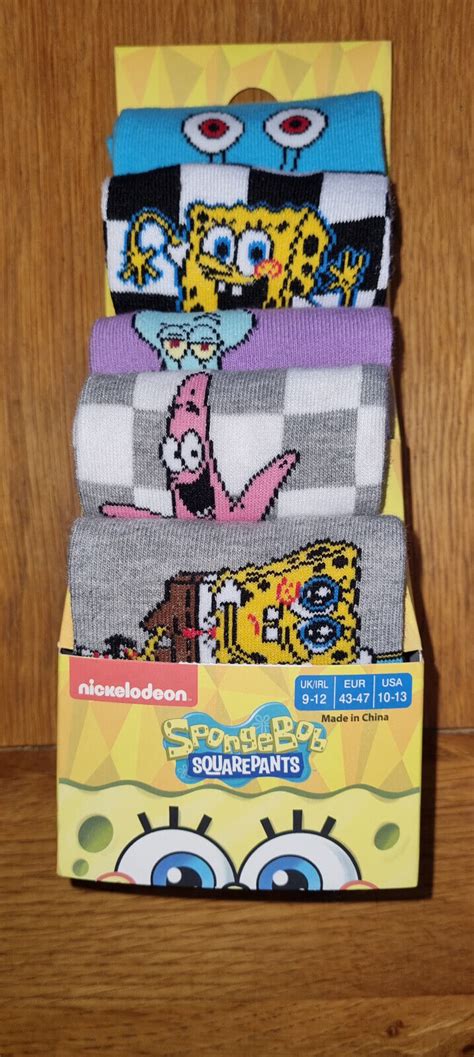 Primark Pack Of 5 Mens Socks Licensed Rick And Morty Spongebob Pokemon Ebay