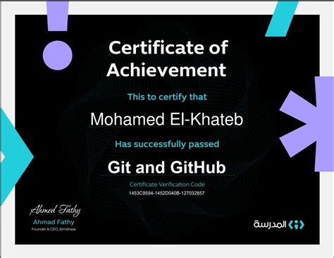 Mohamed El Khateb On Linkedin Glad To Share That Ive Finished Git And Github Course From