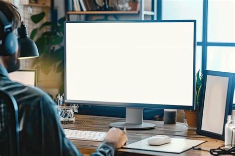 Invalid Manager Talking With Coworker During Video Conference Premium