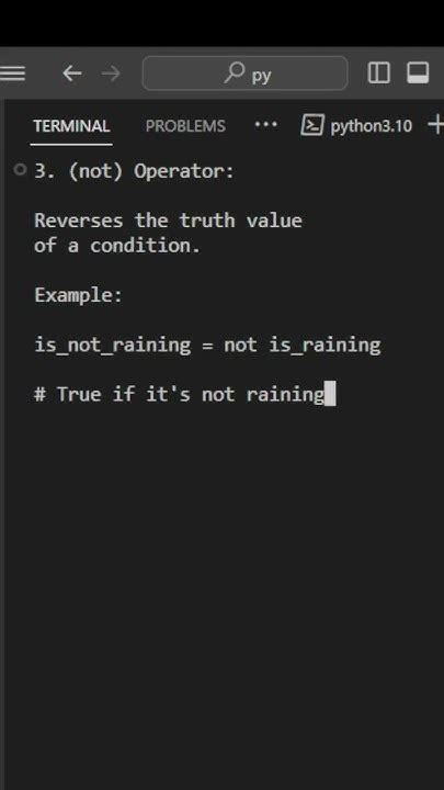 Python Logical Operators Learningpython Logicaloperators Youtube