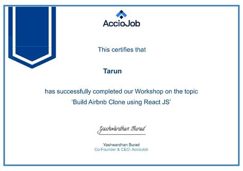 Tarun On Linkedin Acciojob Reactjs