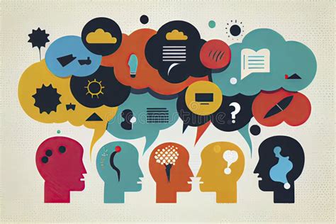 Communication And Teamwork Concept Brainstorming Creative And Innovation Icon Stock Illustration