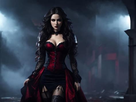 Premium Ai Image Big Upper Curve Full Length Portrait Of Photorealistic Beautiful Brunette