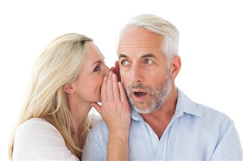 Premium Photo Woman Whispering A Secret To Husband