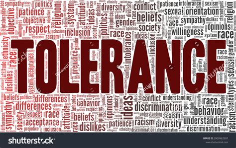 Tolerance Vector Illustration Word Cloud Isolated เวกเตอร์สต็อก ปลอด