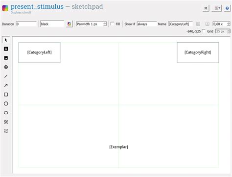 Sketchpad Item Used To Create The Main Stimulus Display The Exemplar