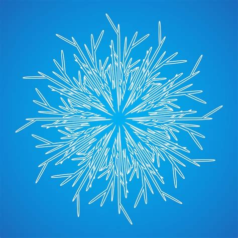 Premium Vector Isolated Hand Drawn Sketch White Snowflake On Blue Background