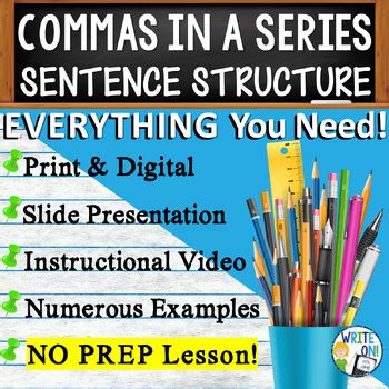 Commas In A Series Commas In A Series Worksheets Comma Rules Commas In A List