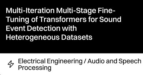 Многоэтапная настройка преобразователей для обнаружения звуковых событий с использованием