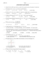 Assignment Max Min Feb 2022 Pdf MCV 4U Name ASSIGNMENT MAXIM MINIM 1 Identify The Letter Of