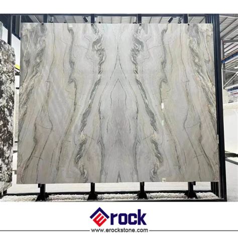 Luxury Stone Polished Multicolor Ocean Wave White Marble Slabs For
