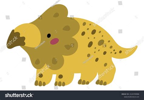 귀여운 디노 캐릭터 아이 스타일의 미소 스톡 벡터로열티 프리 2120709986 Shutterstock