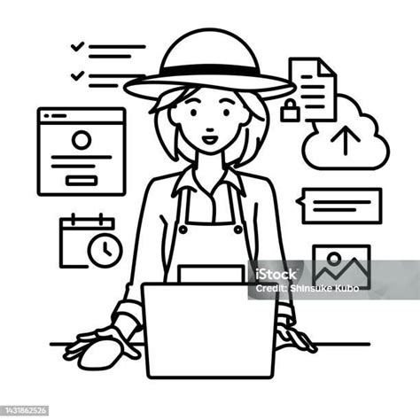 랩톱 컴퓨터를 사용하여 웹 사이트 탐색 클라우드에서 파일 공유 일정 프로젝트 관리 작업 구성 책상에서 팀과 의사 소통 계획에 대한 스톡 벡터 아트 및 기타 이미지 Istock