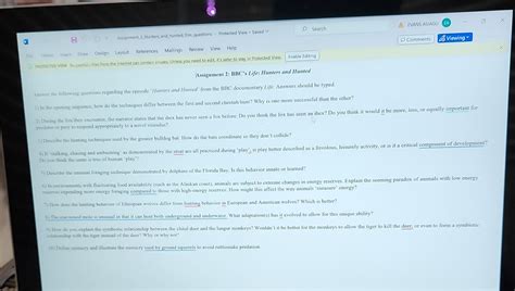 Solved Hssignment 2 Bbcs Life Hunters And Hunted Answer