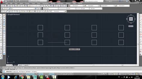 Autocad การใช้คำสั่ง Array แบบ Rectangular Youtube