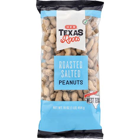 H E B Texas Roots In Shell Roasted Peanuts Salted 16 Oz Joe Vs Smart Shop Low Prices