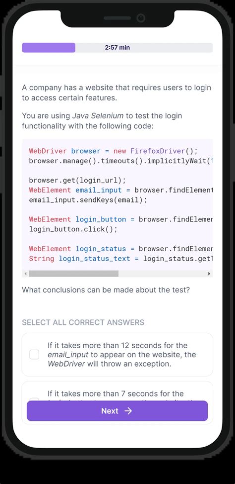 Java Selenium Online Test Skill Assessment