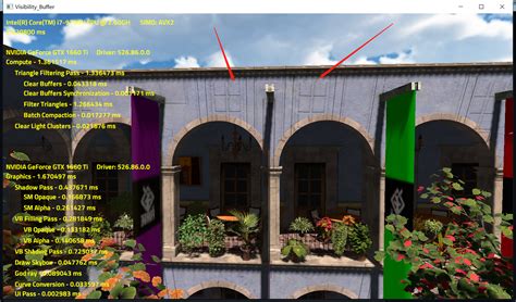 Rendering Artifacts When Disabling Hdao Option In Visibility Buffer Example On Windows Pc With