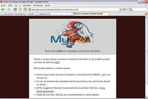 Cómo personalizar la página de error en la base de datos