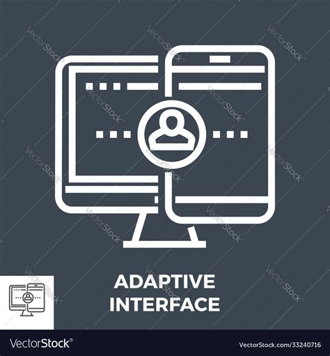 Adaptive Interface Thin Line Icon Royalty Free Vector Image